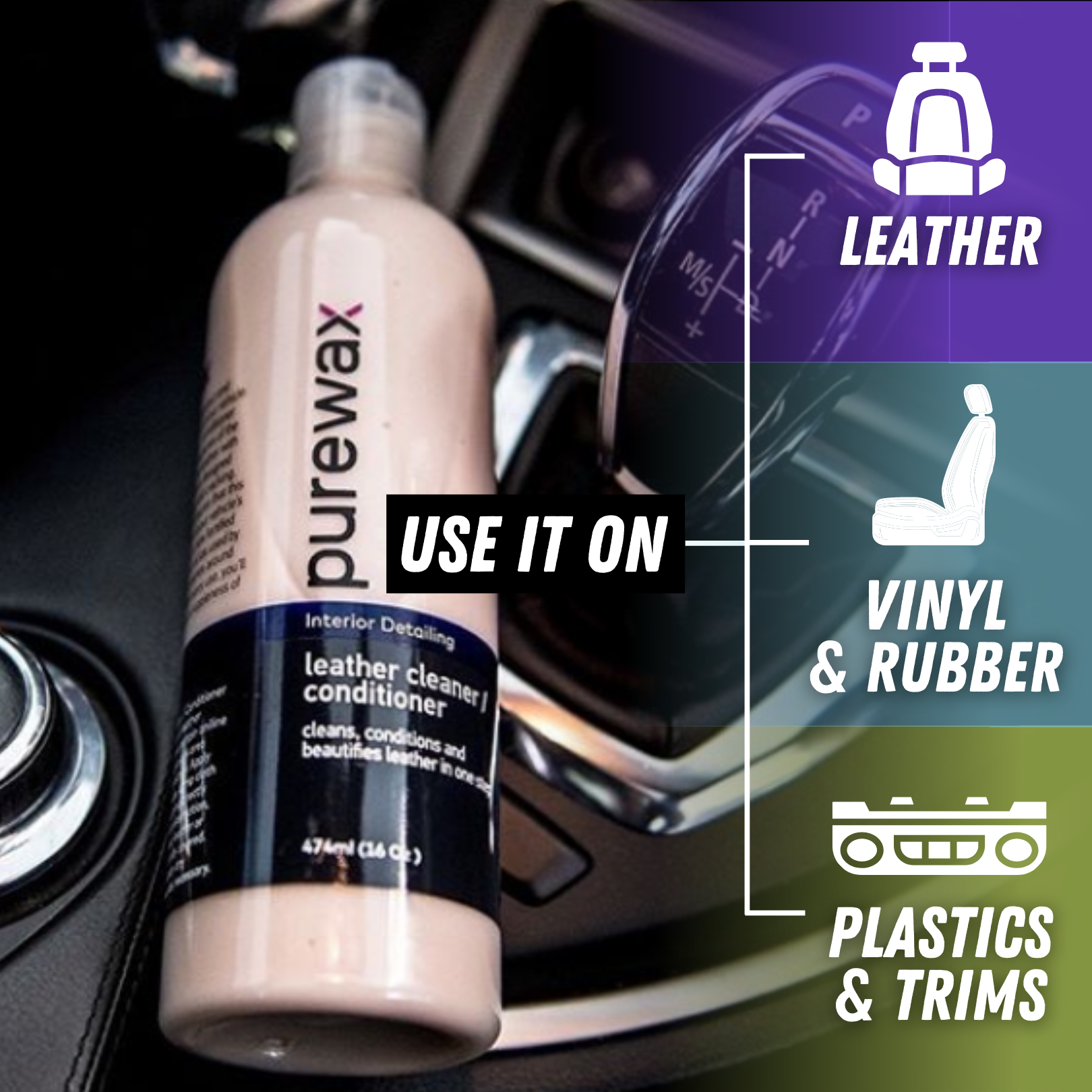PureWax Leather Cleaner & Conditioner - 16oz (474ml) – PureWax New Zealand